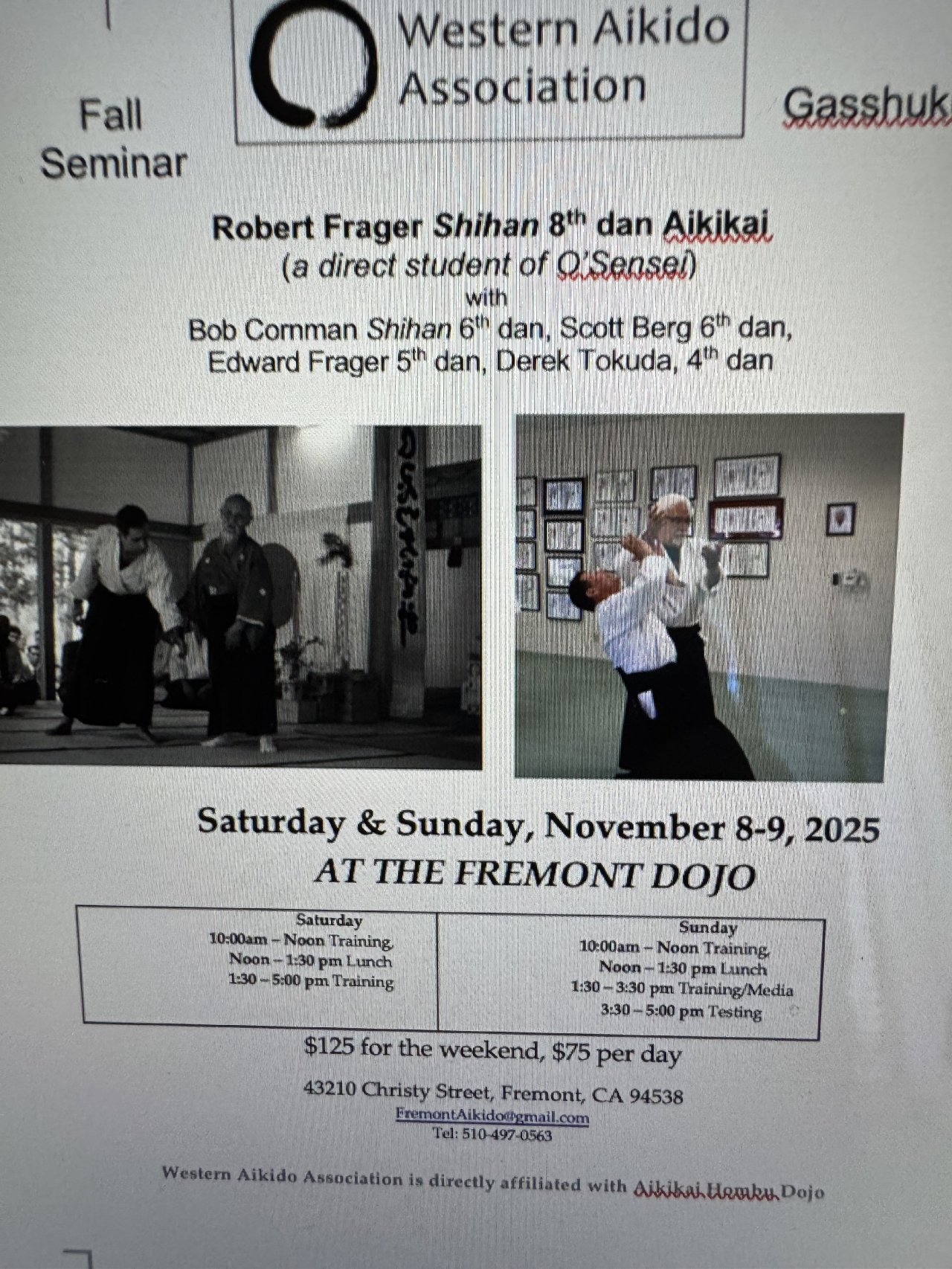 Bob Frager, 8th Dan At Fremont Dojo, California | AikidoTravel